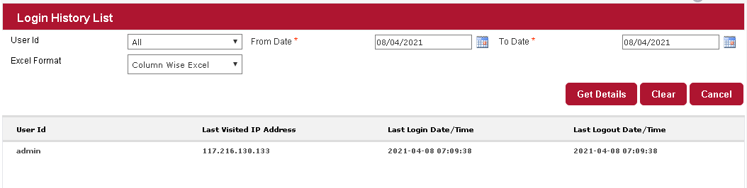 Login History Report – The Community Apps